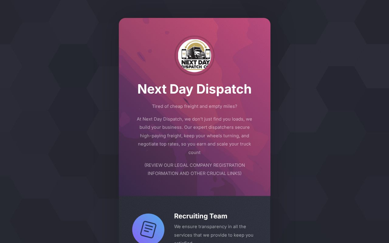 Next Day Dispatch